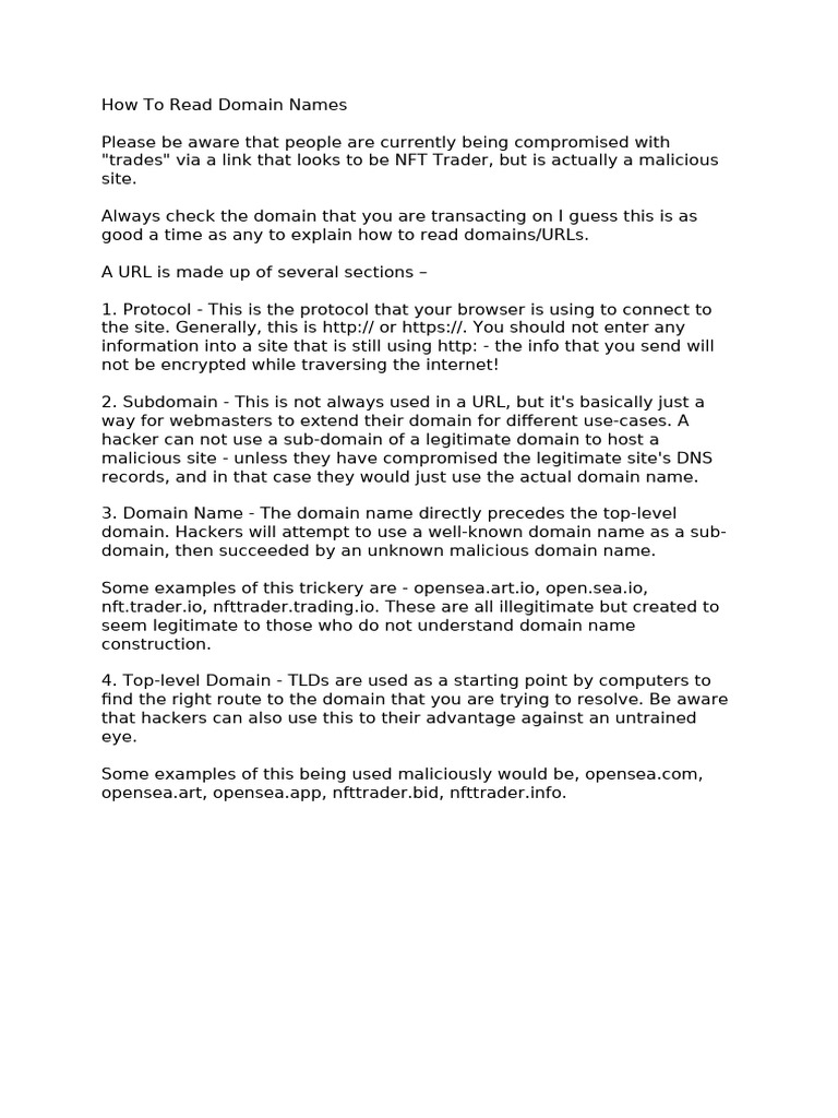 How To Read Domain Names | PDF