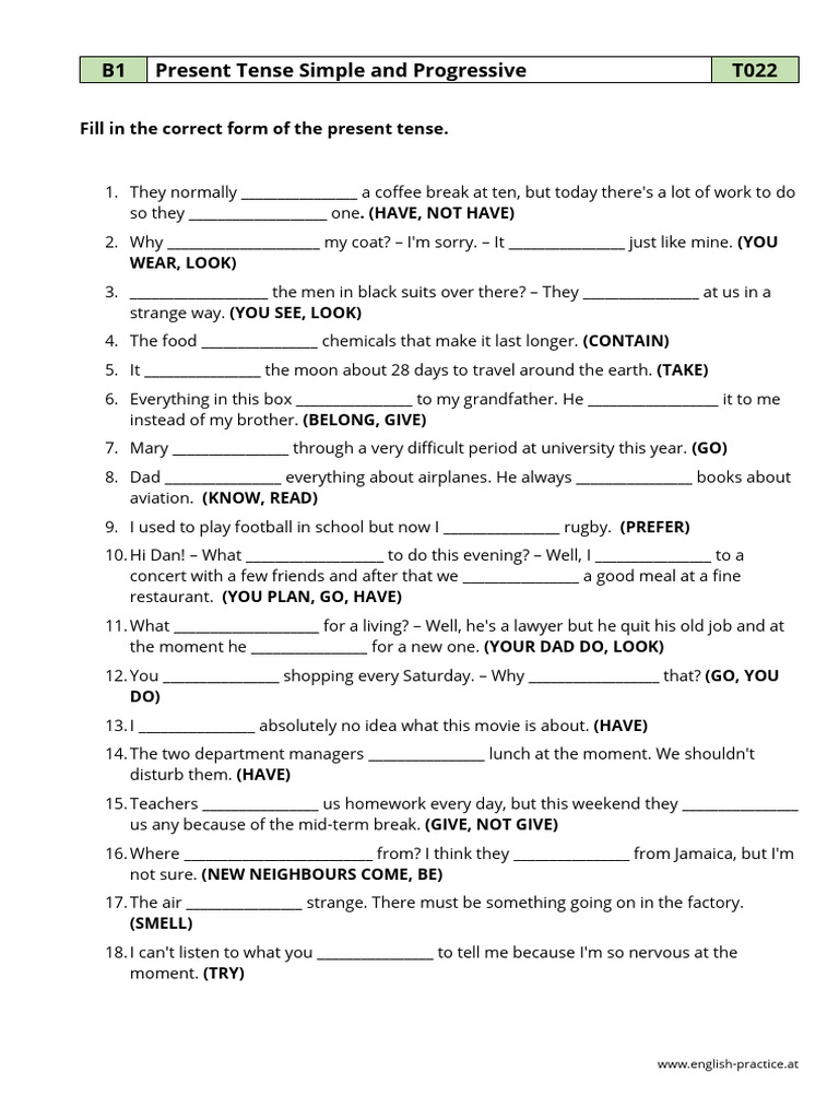 Present Tense Practice Exercises | PDF | Octopus | Dolphin