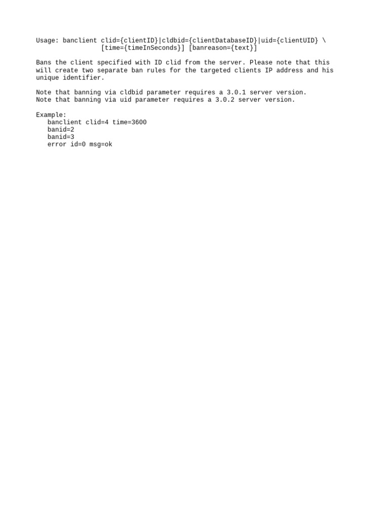 Ban Client | PDF
