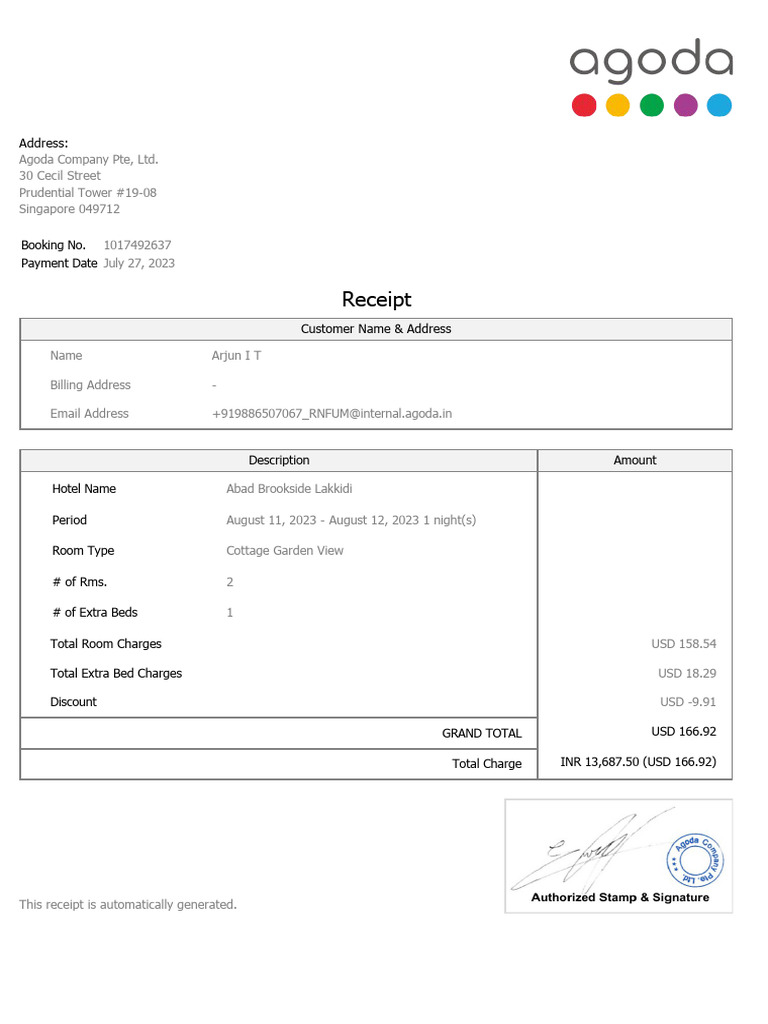 Agoda_Booking_ID_1017492637_–_RECEIPT_enclosed | PDF