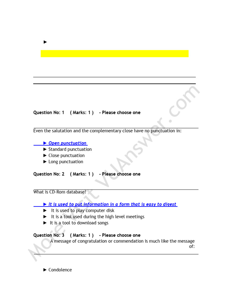 ENG301 Final Term Solved Papers | PDF | Computer Data Storage | Communication