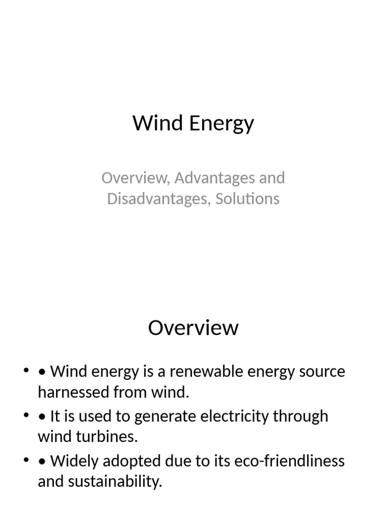 Wind Energy Presentation | PDF