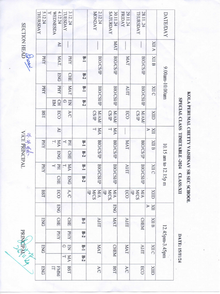 120320241126041758_SPECIAL_CLASS_TIMETABLE_STD_XII | PDF