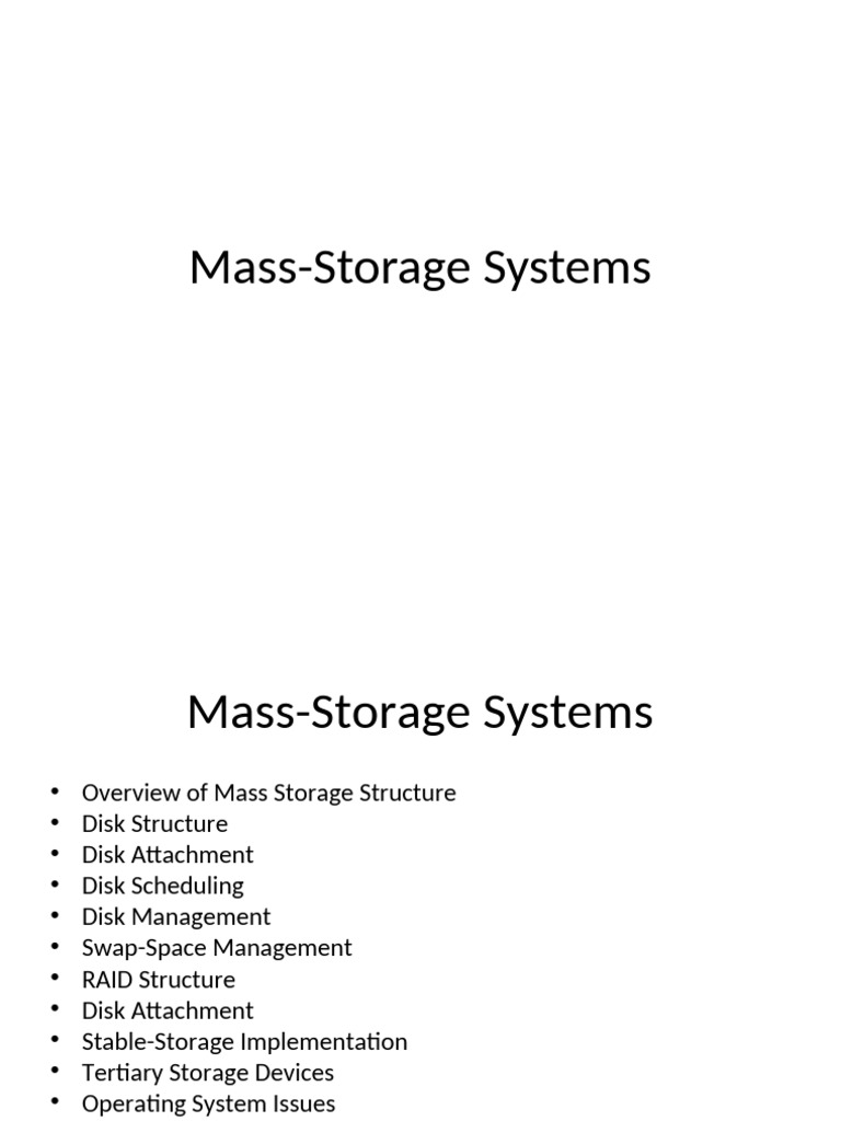 Mass-Storage Systems OS | PDF | Hard Disk Drive | Computer Data Storage