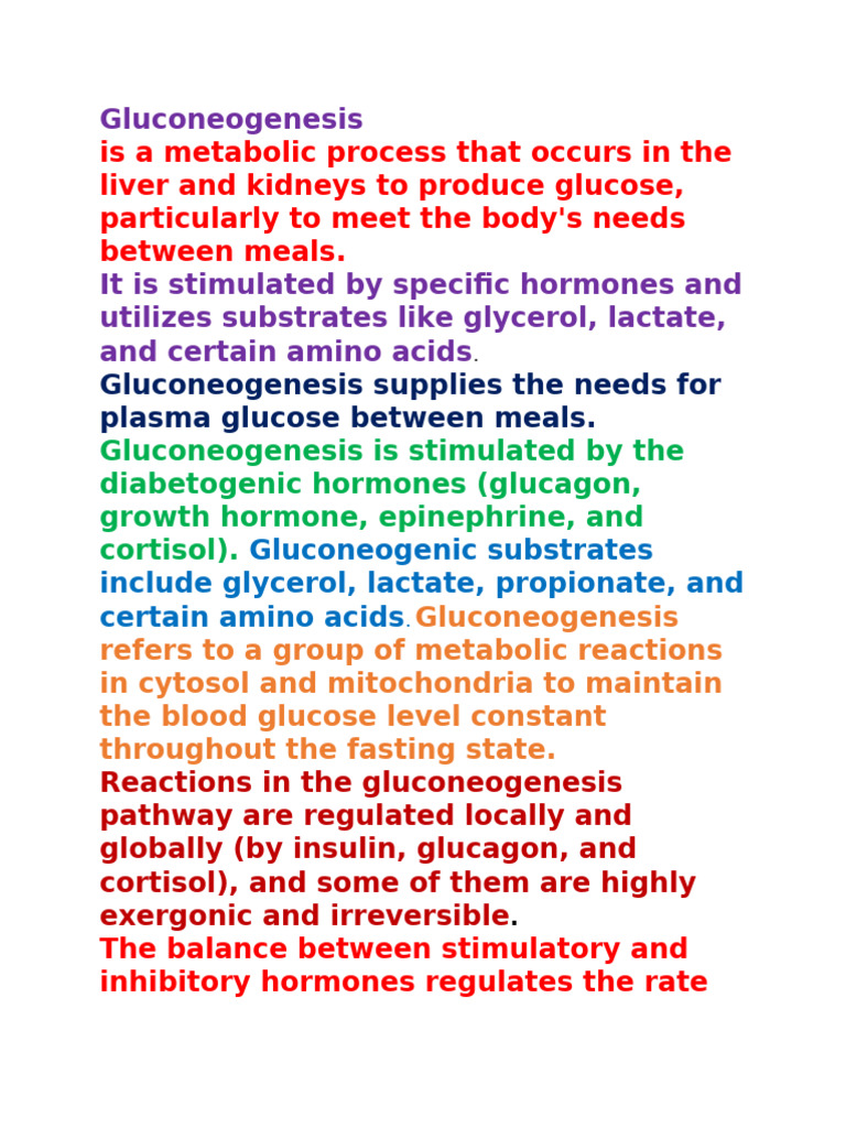 Gluconeogenesis Is & | PDF | Glycogen | Glucose