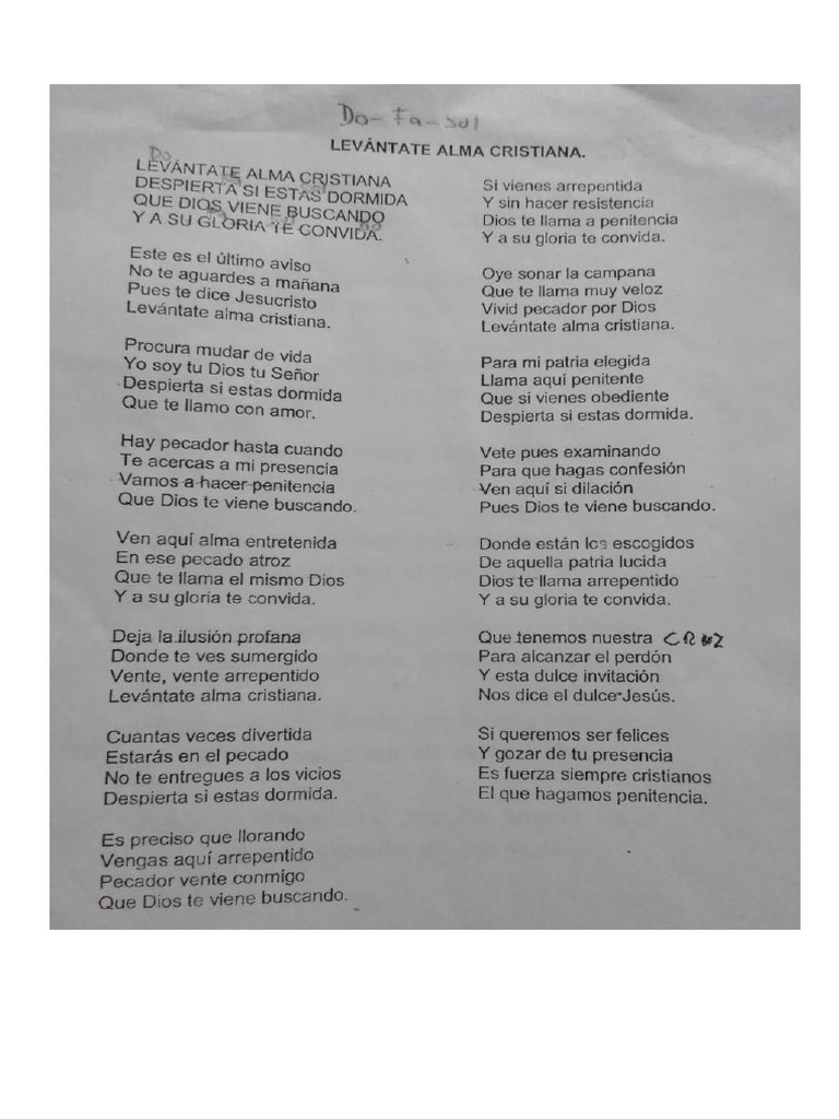 Levantate Alma Cristiana | PDF