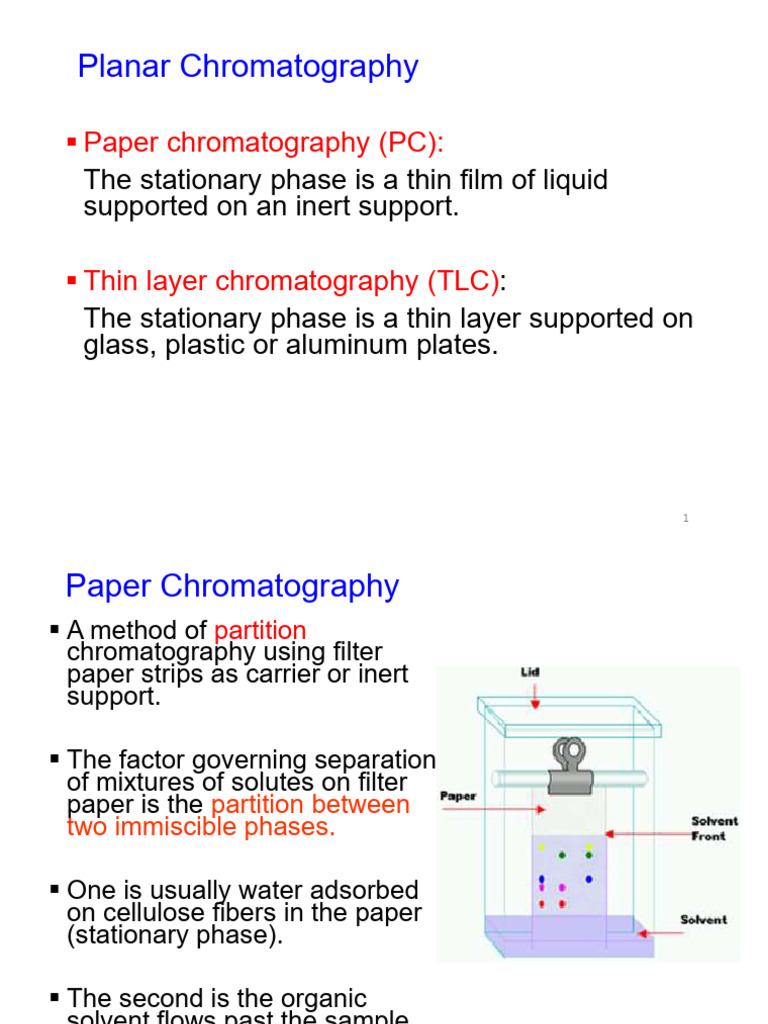 Paper and Thin Layer Chromatography | PDF | Thin Layer Chromatography ...