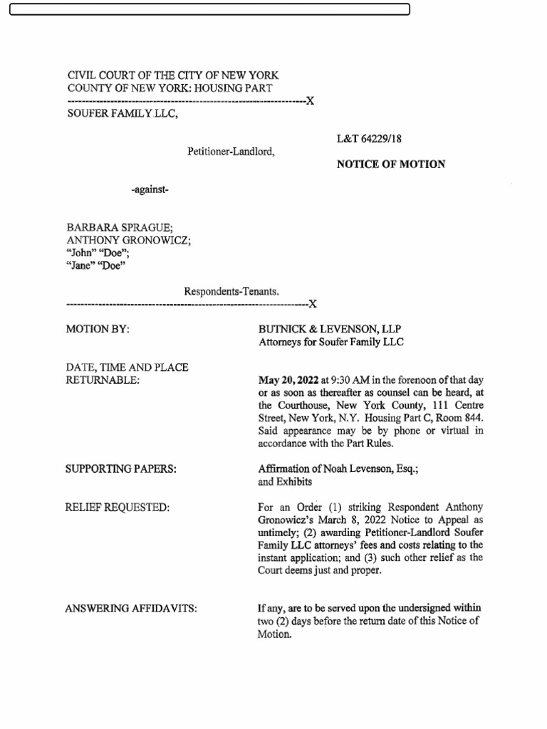 LT_064229_18_NY_Soufer_Family_LLC_v_Barbara_Sprague_et_al__NOTICE_OF ...