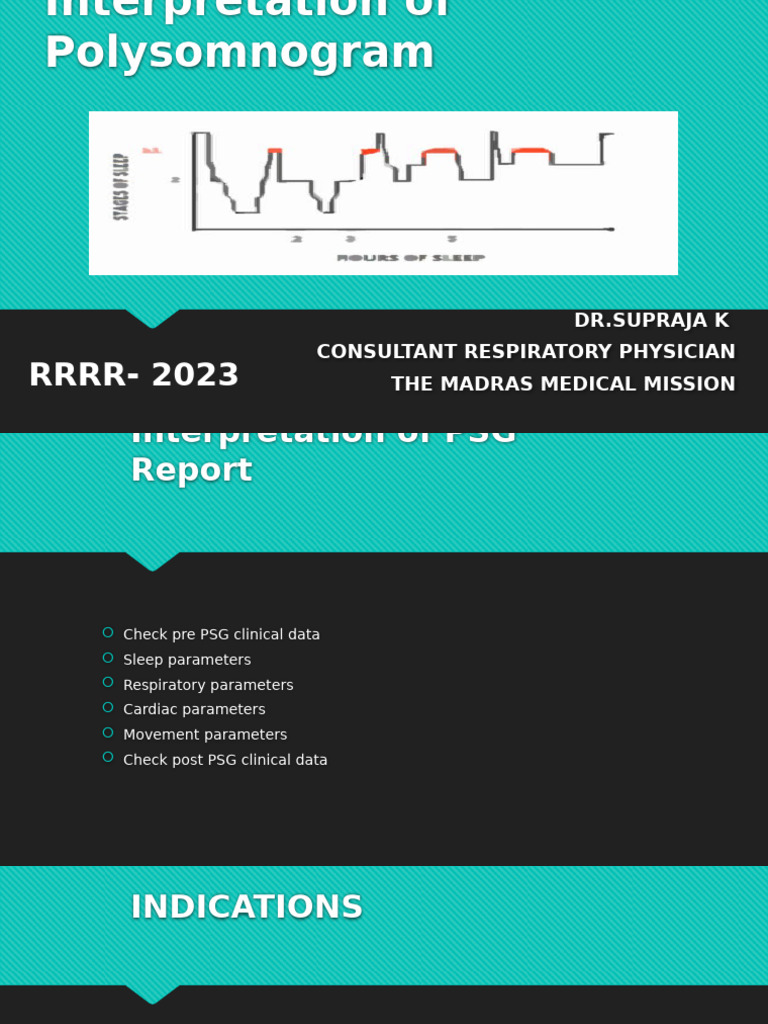 Polysomnography Interpretation RRRR 12.2.23 | PDF | Sleep | Physiology