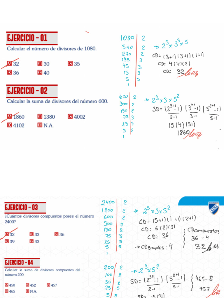 Trabajo en Clase - Números Simples y Compuestos | PDF