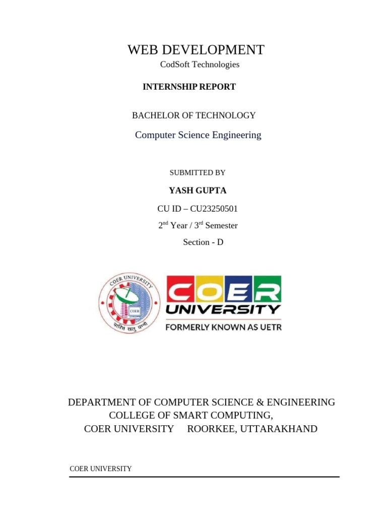 yash report | PDF | Web Development | Java Script