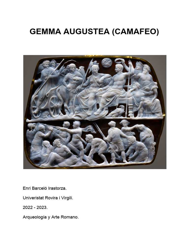 GEMMA AUGUSTEA (CAMAFEO). Enri Barceló Irastorza. | PDF | imperio Romano | Augusto