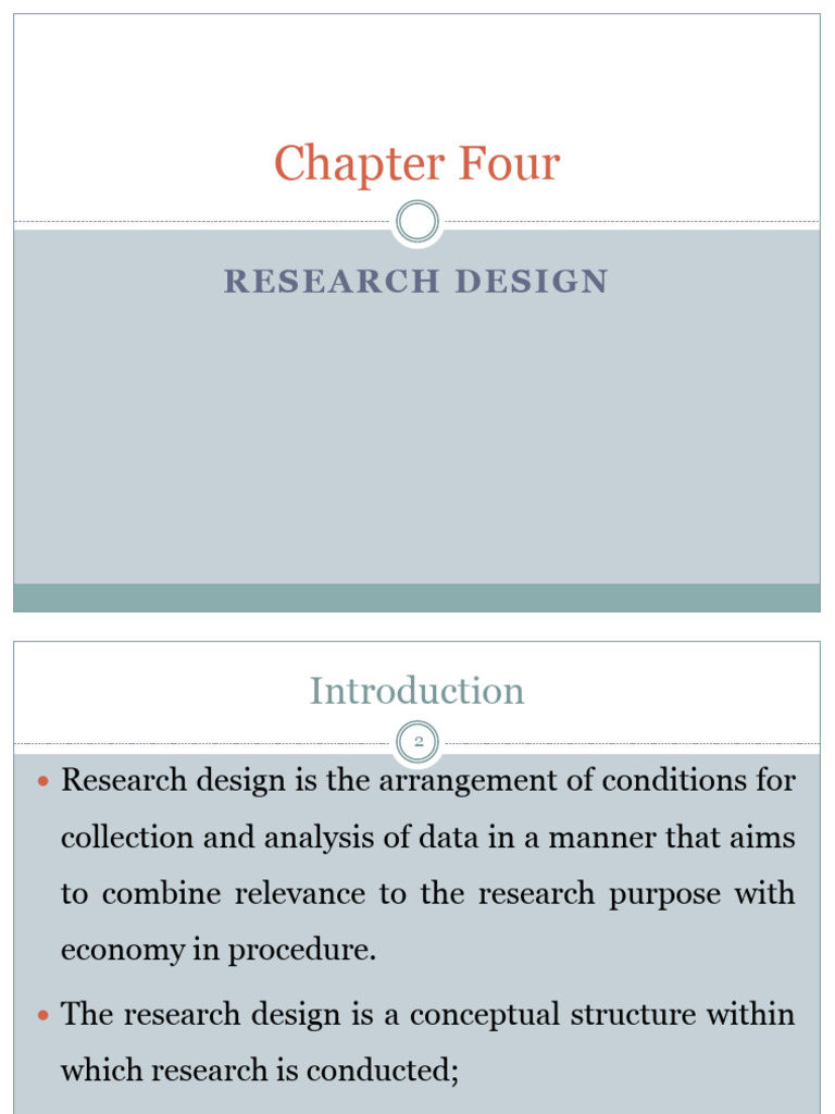 Chapter Four_Research Design | PDF | Hypothesis | Experiment