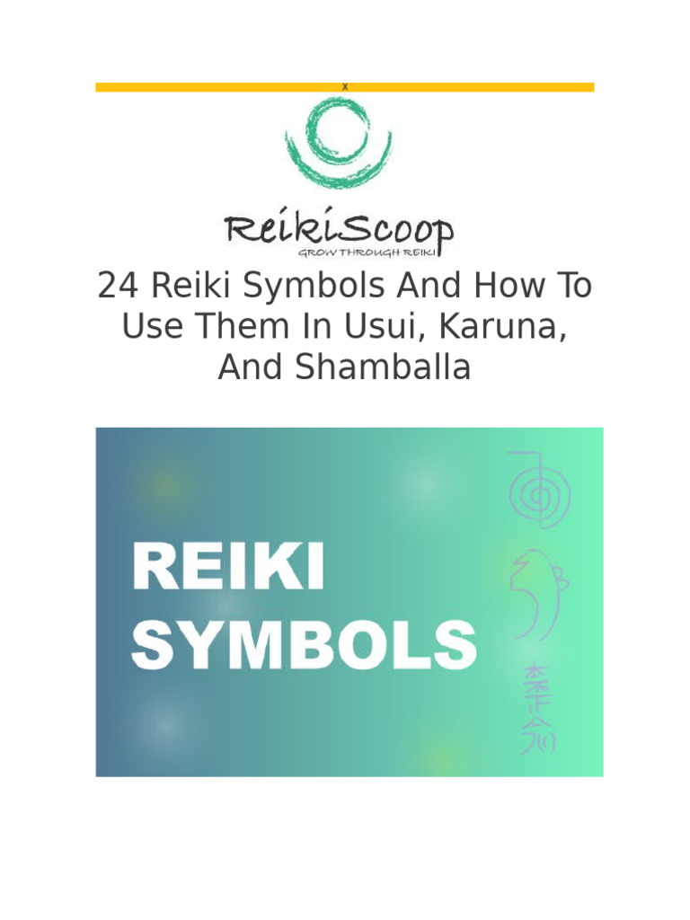 24 Essential Reiki Symbols Explained | PDF | Reiki