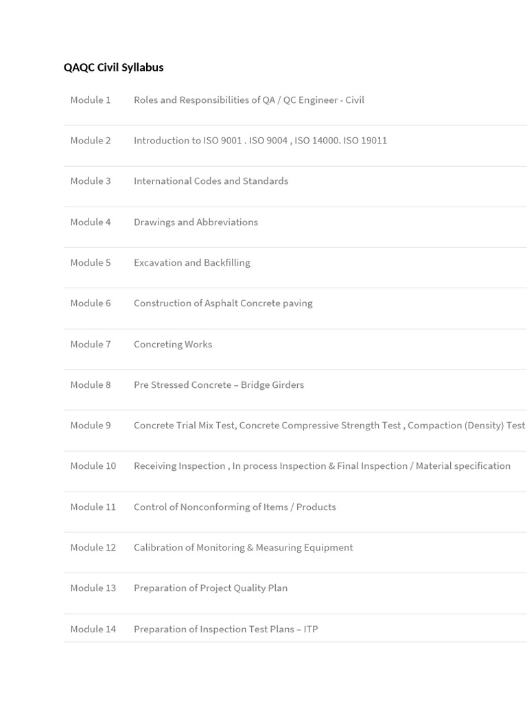 QAQC Civil engineering | PDF | Audit | Iso 9000