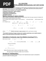 Class 12 Chemistry Solutions Formula Sheet | PDF