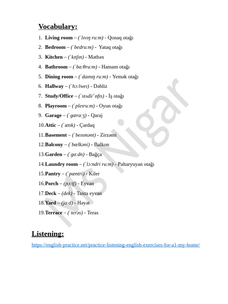 10 - Household (Adult) (Homework) | PDF | Room | Interior Design