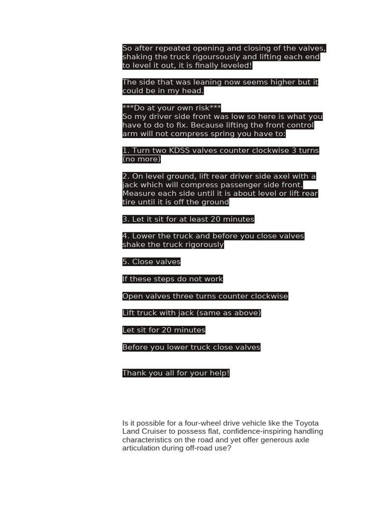 Dynamic Suspension System (KDSS) | PDF | Truck | Transportation Engineering