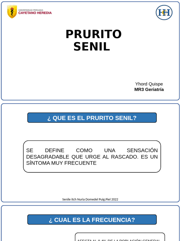 Prurito Senil Octubre 2024 | PDF | Psoriasis | Enfermedades y trastornos