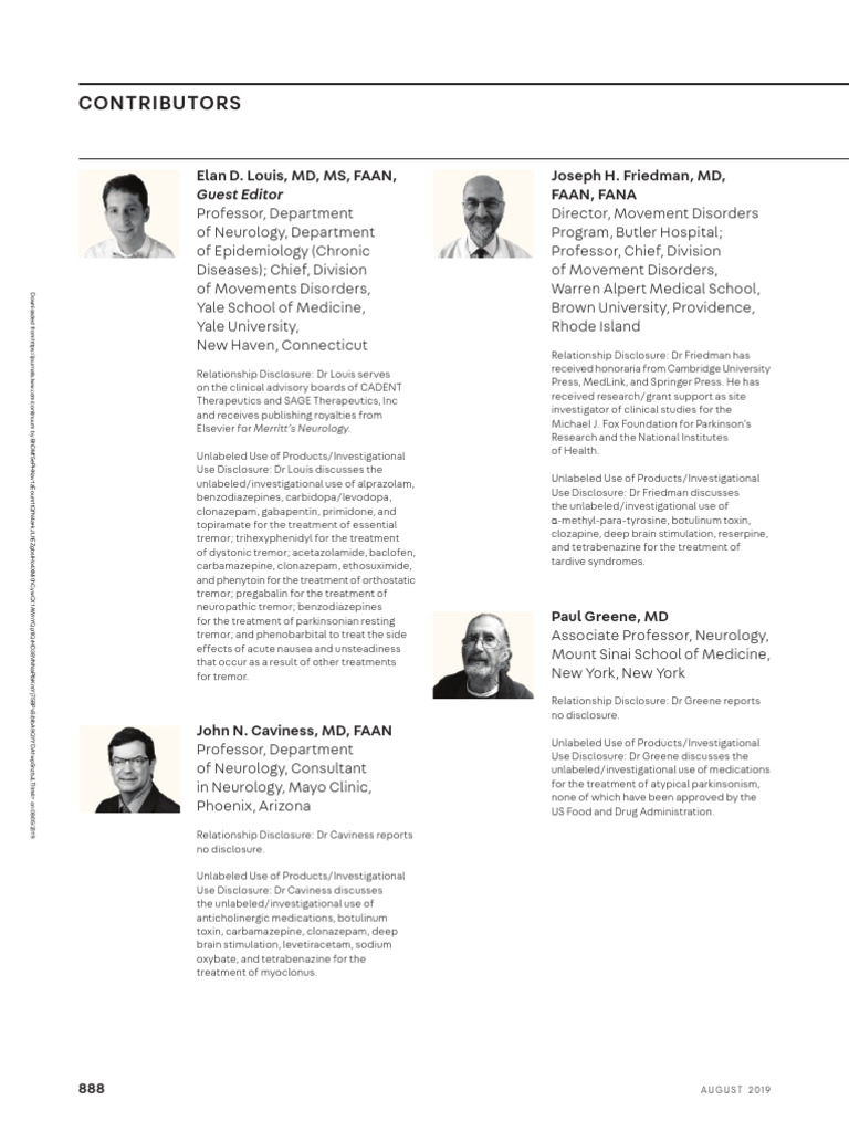 Vol 25.4-Movement Disorders.2019 | PDF | Neurology | Dystonia