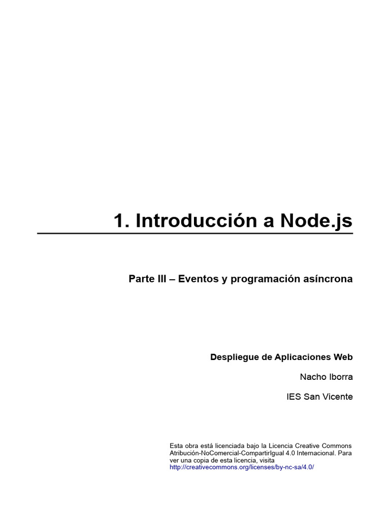 Tema 1 - Parte III - Eventos y programación asíncrona | PDF | Script Java | Devolución de ...