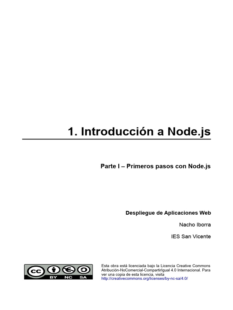 Introducción a Node.js y su Despliegue | PDF | Script Java | Archivo de computadora