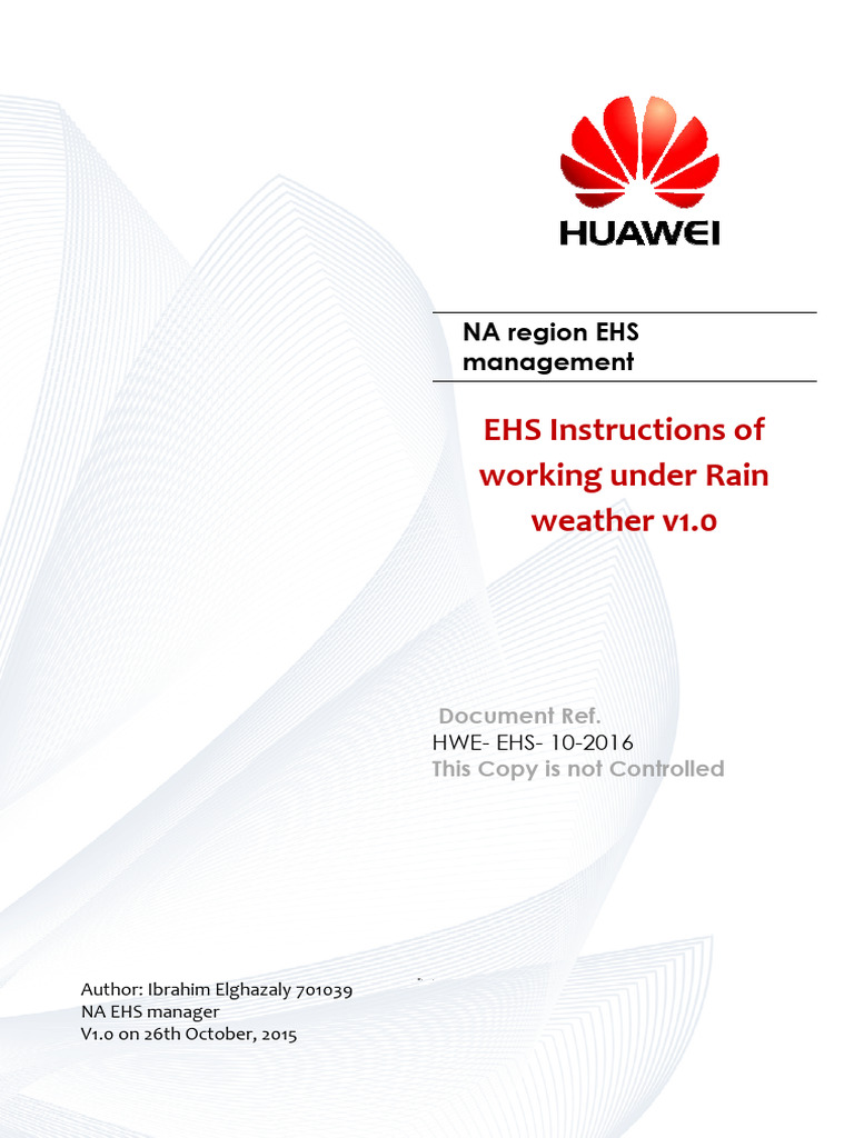 EHS Instructions of Working Under Rain V1 0 | PDF | Lightning ...