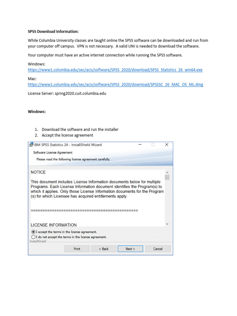 SPSS Install Instructions | PDF