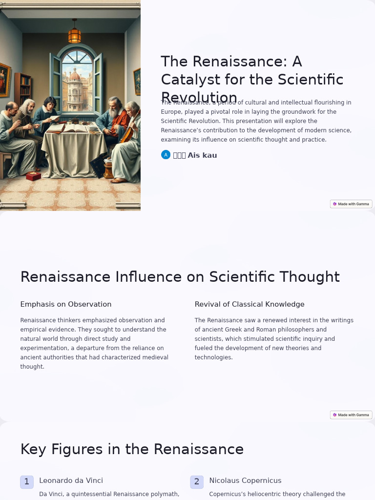 The Renaissance A Catalyst For The Scientific Revolution | PDF ...