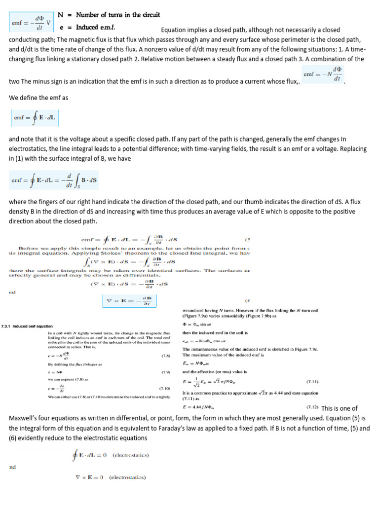 Equation Implies A Closed Path | PDF | Electric Field | Flux