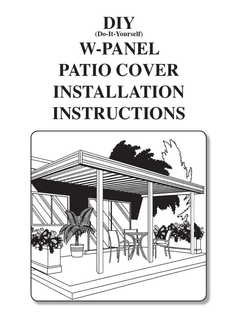DIY Patio Cover Installation Guide | PDF | Screw | Electrical Connector