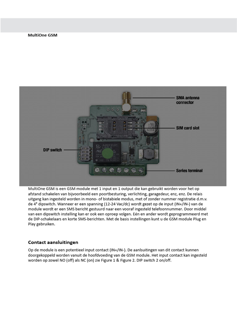 Multione GSM Module | PDF