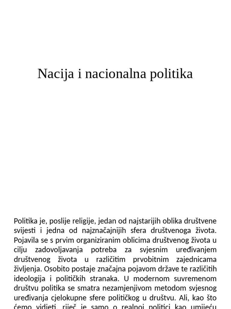 42558-113522_Nacija i Nacionalna Politika | PDF