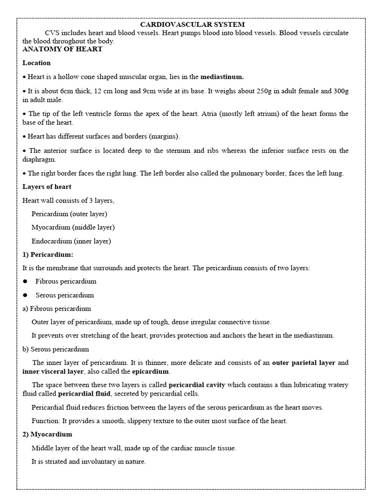 CVS pdf | PDF | Heart Valve | Coronary Circulation