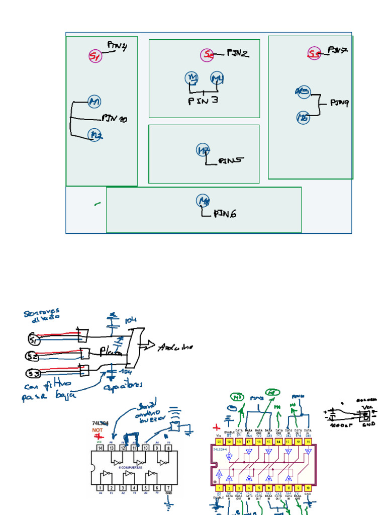 El Integrado 74ls244 Es Un Smith Trigger de 8bits Estas Hacen de Interfaz Entre Arduino | PDF