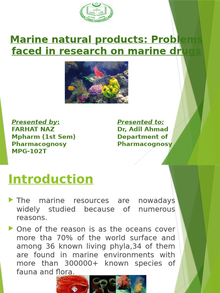 Marine NP (Farhat Naz) | PDF | Natural Products | Health Sciences