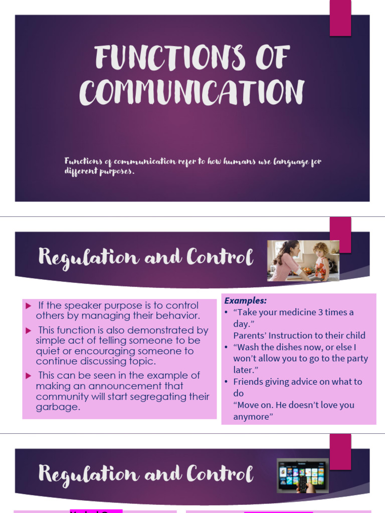 Functions of Communication | PDF | Nonverbal Communication | Psychological Concepts