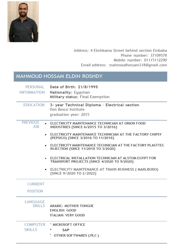 Mahmoud Roshdy C.V | PDF