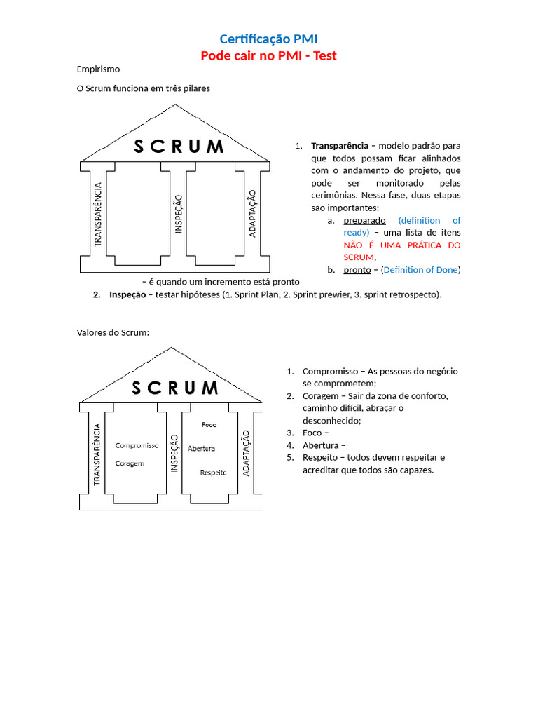 Princípios e Valores do Scrum | PDF