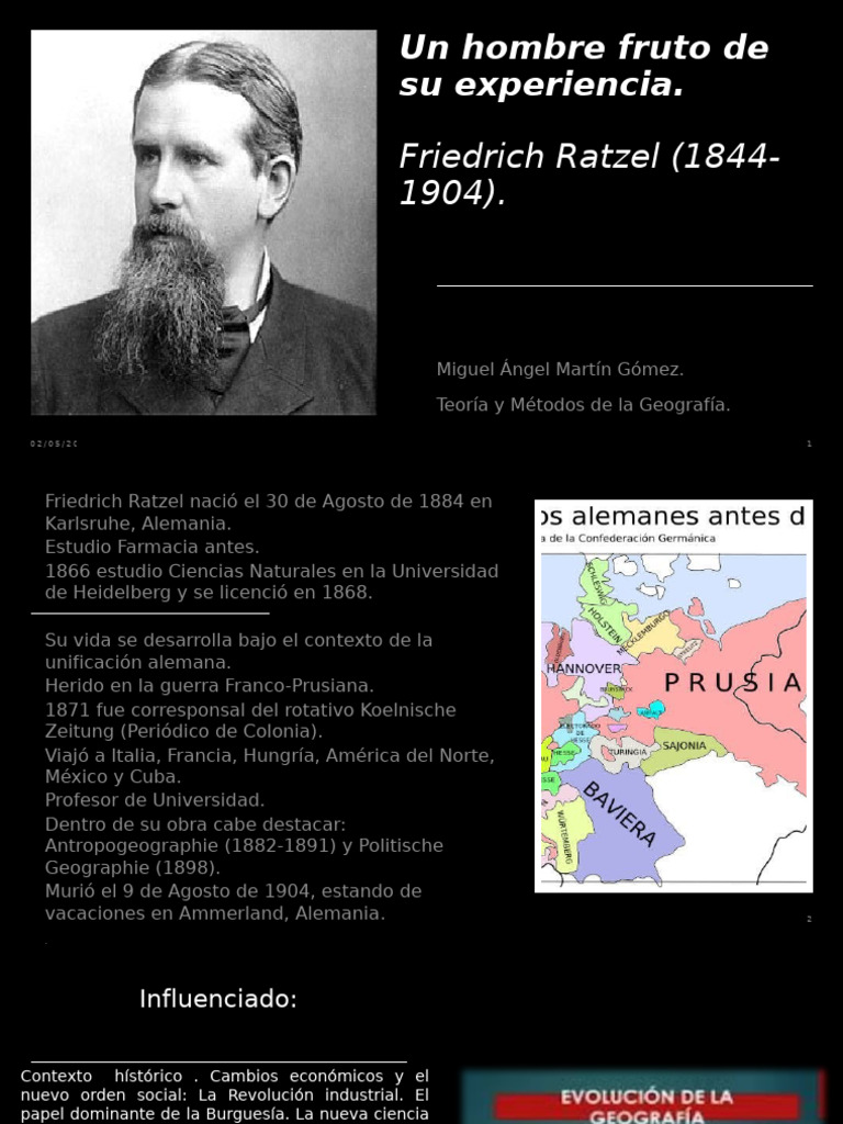 FRIEDRICH RATZEL. Geógrafo. | PDF | Geografía | Educación en artes ...