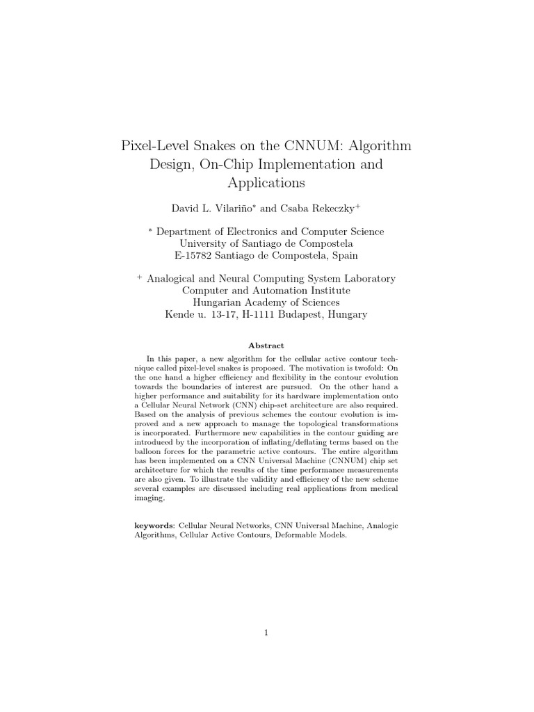 Algorithm Design On Chip Implementation And Applications Pdf Image Segmentation Applied