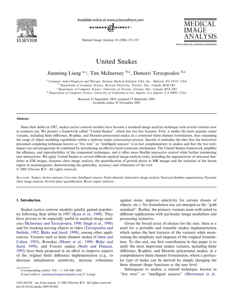 United Snakes | PDF | Image Segmentation | Matrix (Mathematics)