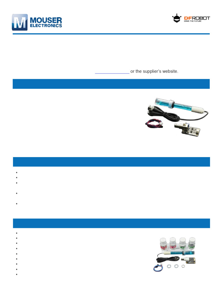 Gravity: Analog PH Sensor/Meter Kit V2: Description | PDF