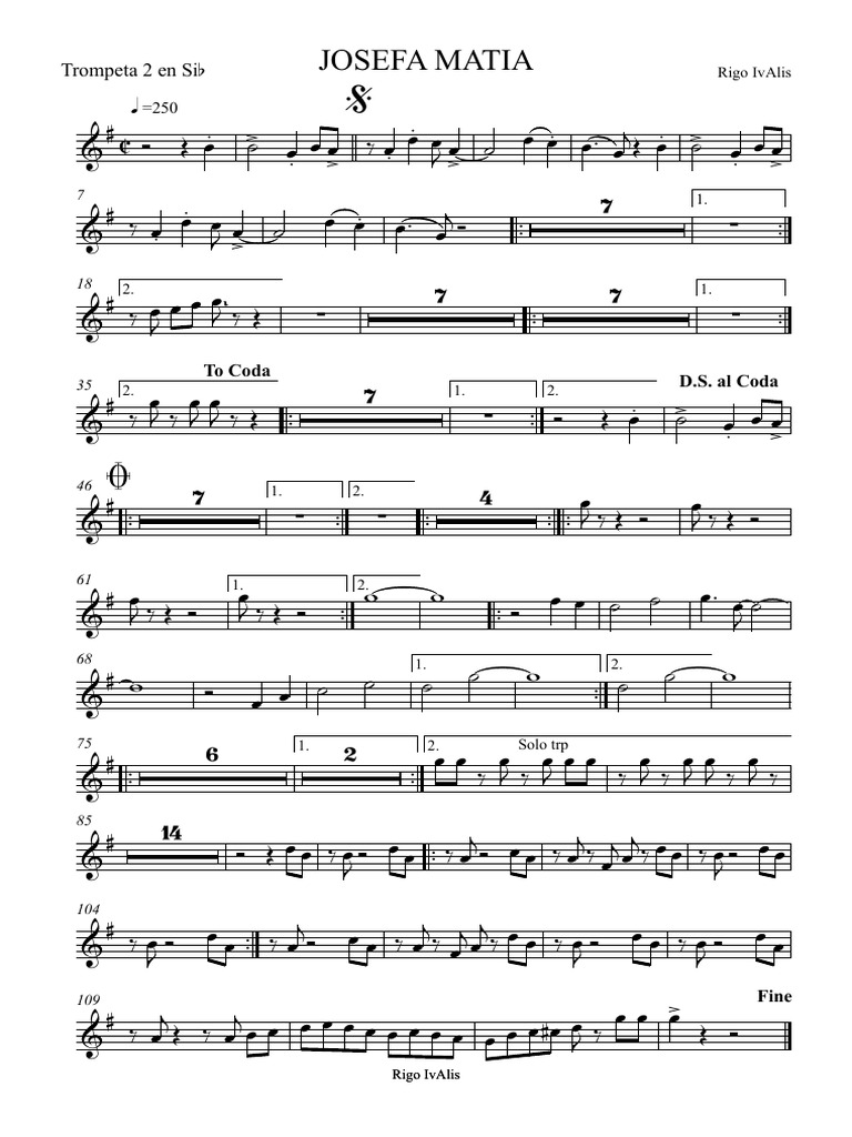 JOSEFA MATIA - Trompeta 2 en Sib | PDF