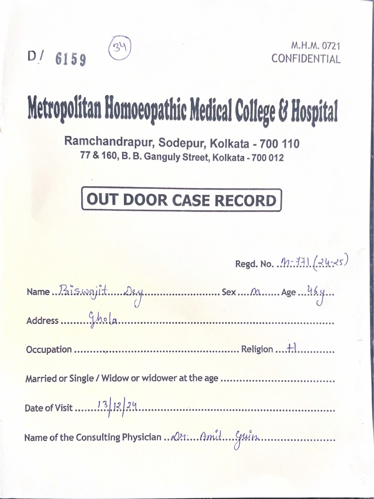 Prasenjit Dey Case Taking | PDF