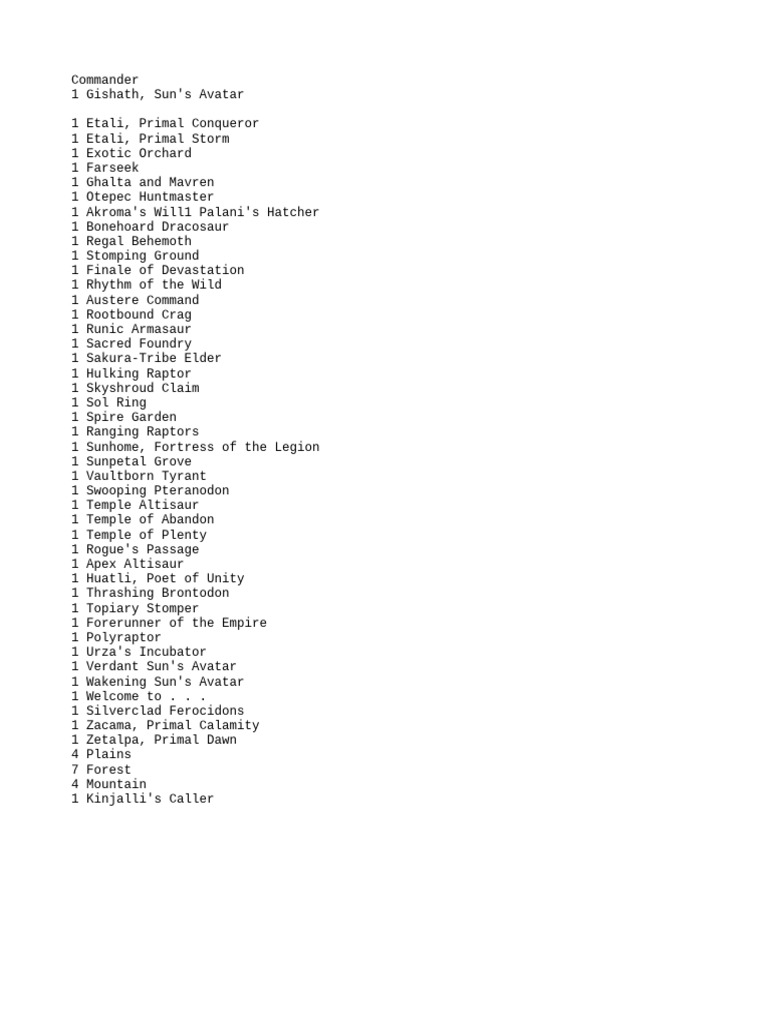 Gishath, Sun's | PDF