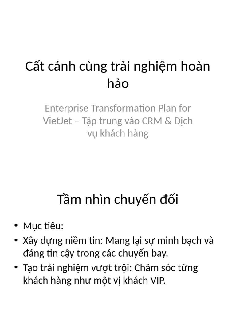 VietJet_Enterprise_Transformation_Plan | PDF