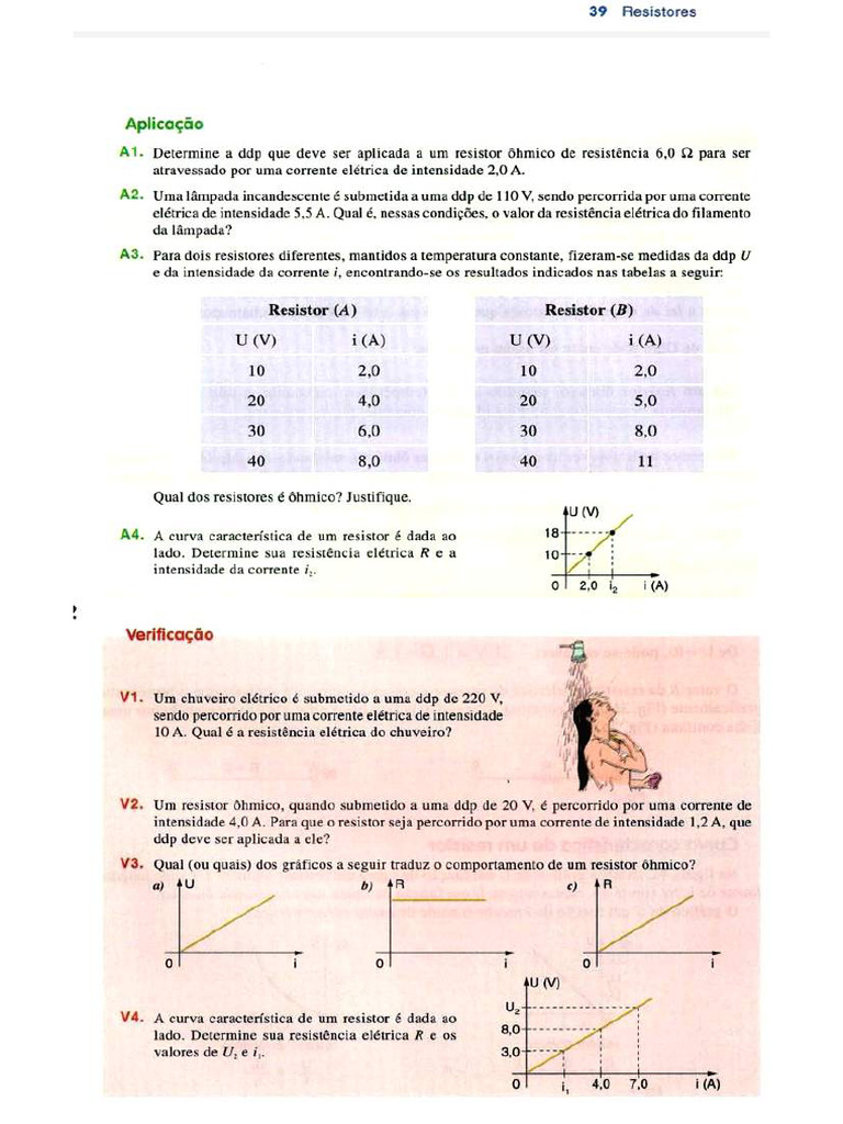 Exercícios 1 de Fís - 10cl | PDF