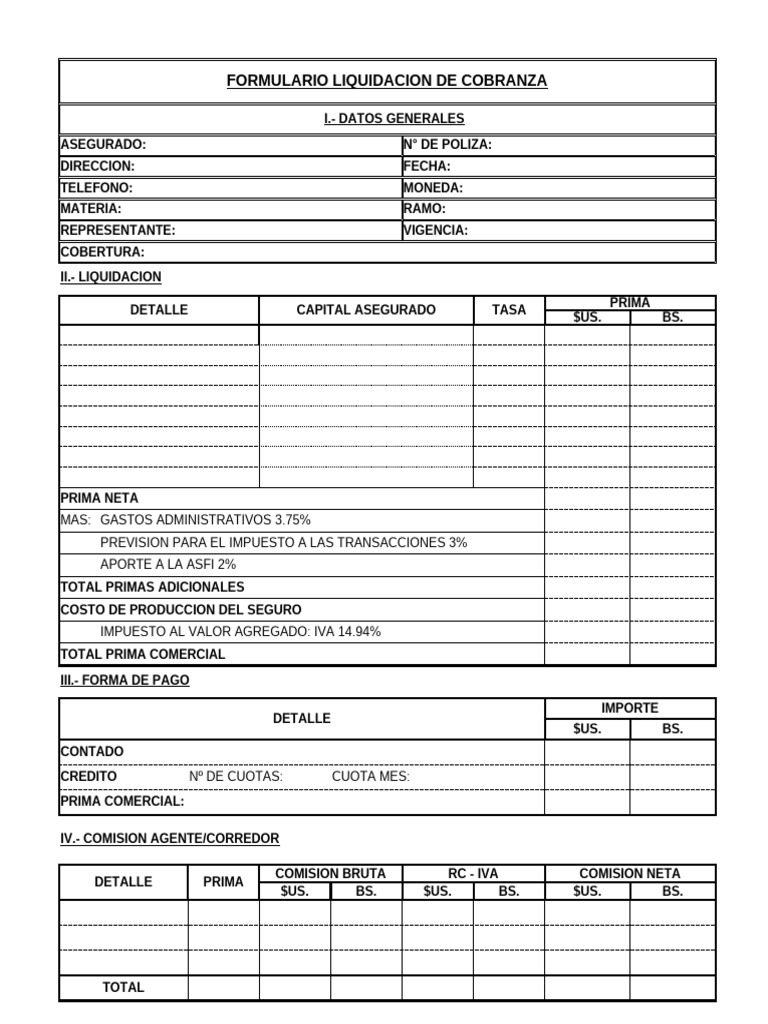 Liquidación de Cobranza de Seguros | PDF | Impuesto al valor agregado | Seguro