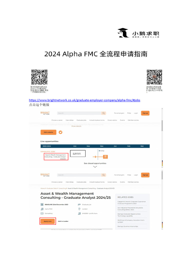 - Alpha FMC 2024 网申攻略-小鹅求职 | PDF